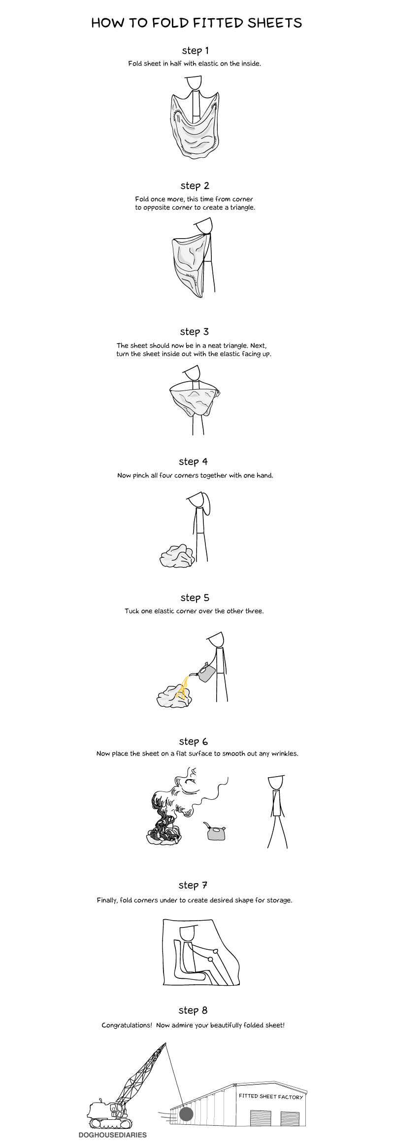 DOGHOUSE How To Fold Fitted Sheets